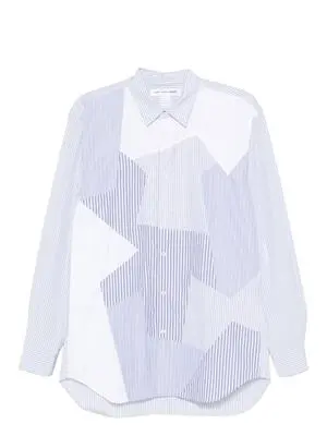 Comme Des Garçons Patchwork Shirt - Blue