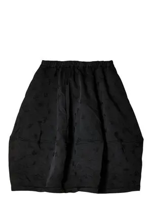 BLACK COMME DES GARÇONS Embroidered A-line Skirt - Black
