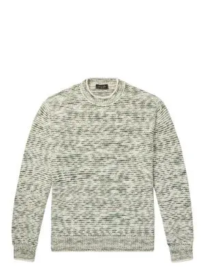 Loro Piana Gnifetti Textured-knit Cashmere Sweater - Green