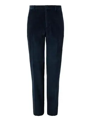 Loro Piana Jarno Straight-leg Cotton-corduroy Trousers - Blue