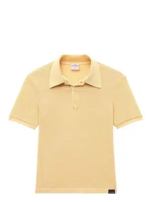 COURREGES Logo-patch Polo Shirt - Yellow