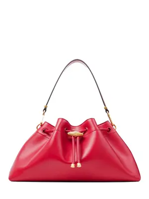 JIMMY CHOO Medium Cinch Shoulder Bag - Red