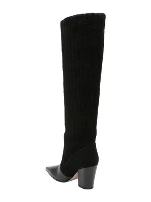 GIANVITO ROSSI 85mm Panelled Design Boots - Black