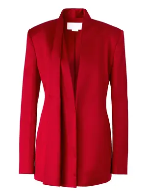 GENNY Satin-finish Blazer - Red