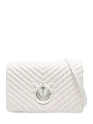 Pinko Love Click Classic Cross Body Bag - White