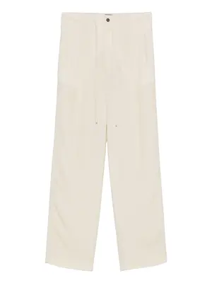 FRENKEN High-waisted Trousers - White