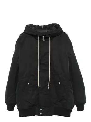 Rick Owens Hooded Bomber Jacket - Black