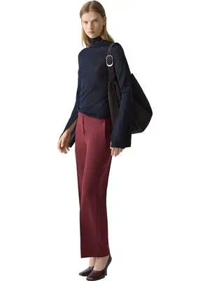 Theory Wide-leg Pull-on Pant - Grenache