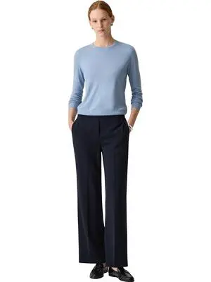 Theory Wide-leg Pull-on Pant - Midnight Navy