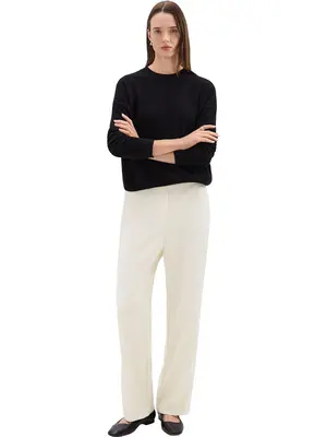 Theory Wide-leg Pull-on Pant - Rice