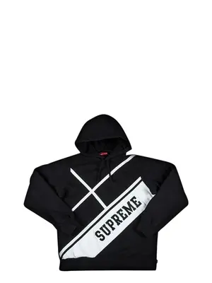 Supreme Diagonal Hooded Sweatshirt - Black