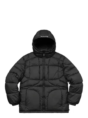 Supreme Warp Hooded Puffy Jacket - Black