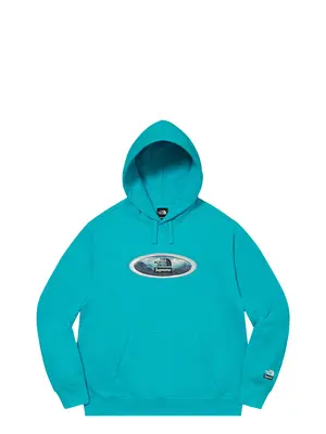Supreme Supreme X The North Face Lenticular Mountains Hooded Sweatshirt Teal