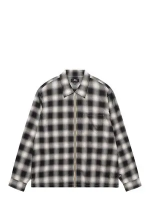 StÜssy Eddie Plaid Zip Shirt 'black - Multicolor