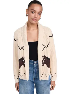 The Great. The Horse Lodge Cardigan - Cream