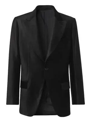 LARDINI Velvet Tuxedo Jacket - Black