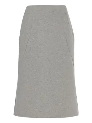 Dries Van Noten Cotton-blend Midi Skirt - Grey
