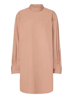 Dries Van Noten High-neck Cotton Blouse - Pink