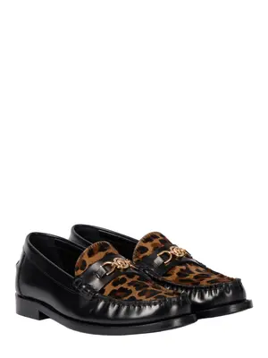 Versace Medusa '95 Leopard-print Loafers - Black
