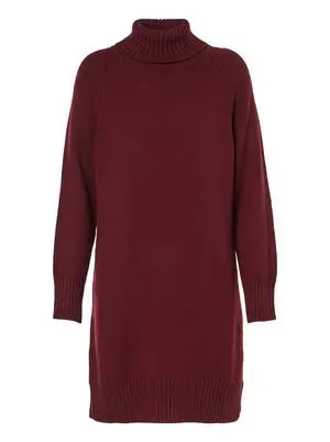 Max Mara Trudy Virgin Wool Turtleneck Minidress - Red