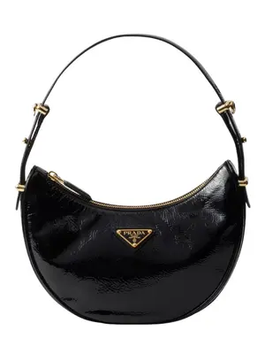 PRADA Arqué Patent Leather Shoulder Bag