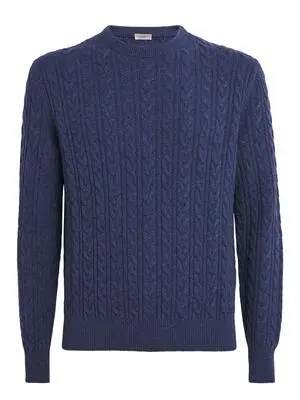 Agnona Cashmere Cable-knit Sweater - Blue