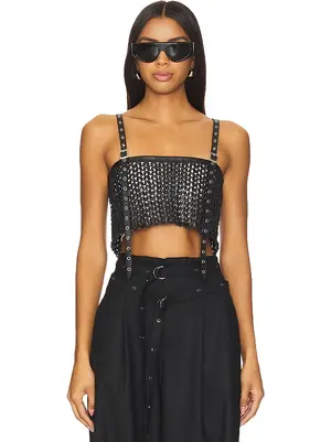 NONCHALANT LABEL Karter Crop Top - Black