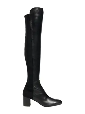 STUART WEITZMAN Microstretch Leather Over-the-knee Boots - Black