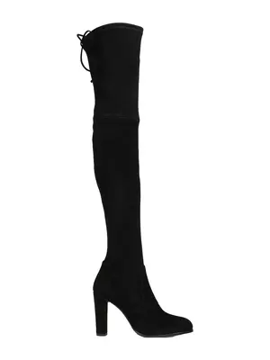 STUART WEITZMAN Suede Thigh Boots - Black