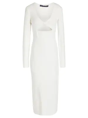 Zeynep Arçay Twisted Cutout Midi Dress - Off-white
