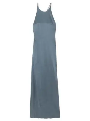 Gauchere Satin Maxi Dress - Slate Blue