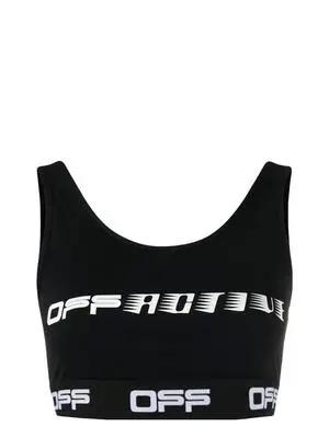 Off-White Logoprint Sports Bra - Black