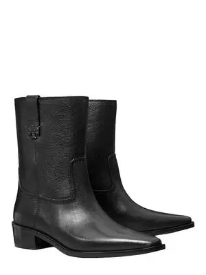 Tory Burch City Western Ankle Boot - Perfect Black