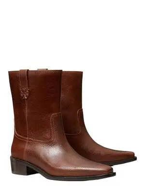 Tory Burch City Western Ankle Boot - Sierra Cognac