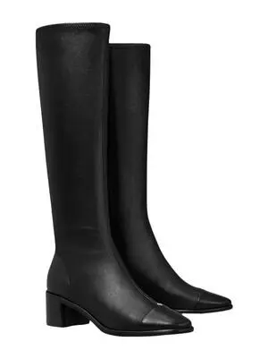 Tory Burch Cap-toe Knee-high Boot - Perfect Black