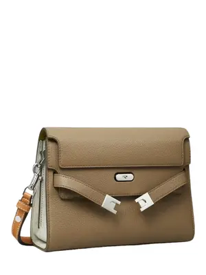 Tory Burch Lee Radziwill Pebbled Shoulder Bag - Wild Mushroom