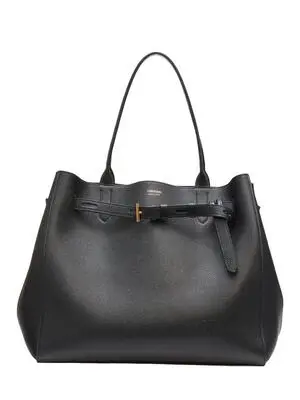 TOM FORD Large Audrey Grained Leather Tote - Naa Black