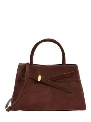 Veronica Beard Suede Tote Bag Chestnut