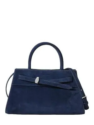 Veronica Beard Suede Tote Bag - Navy