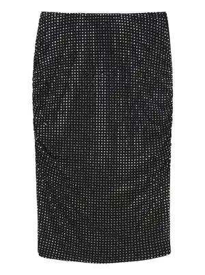 Pinko Rhinestone-embellished Skirt - Black