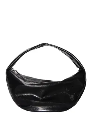 By Far Maxi Cush Leather Shoulder Bag - Black
