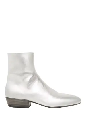 MARSÈLL Granblocco Metallic-Leather Ankle Boots