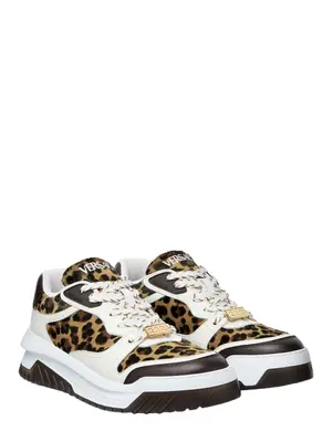 VERSACE Versace Odissea Leopard-Print Sneakers