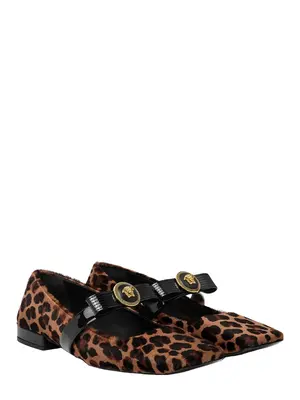 Versace Medusa '95 Leopard-print Ballerinas - Brown