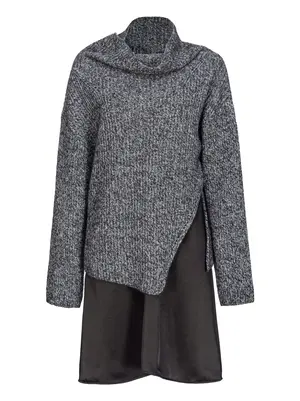 Pinko Layered Knitted Dress - Grey