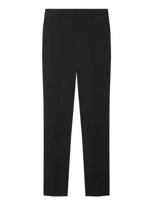 Versace Wool Tailored Trousers - Black