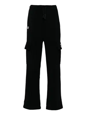 A BATHING APE Aape * Logo Cargo Trousers - Black