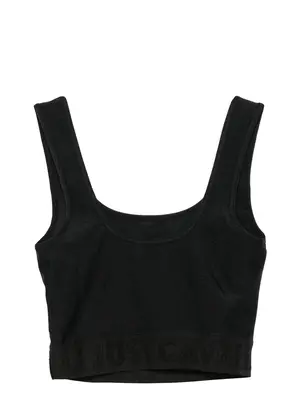 Just Cavalli Cropped Tank Top - Black