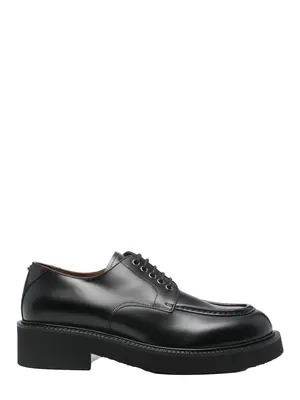 Valentino Garavani Leather Lace-up Derby Shoes - Black