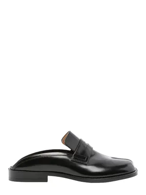MAISON MARGIELA Split-toe Leather Slippers - Black